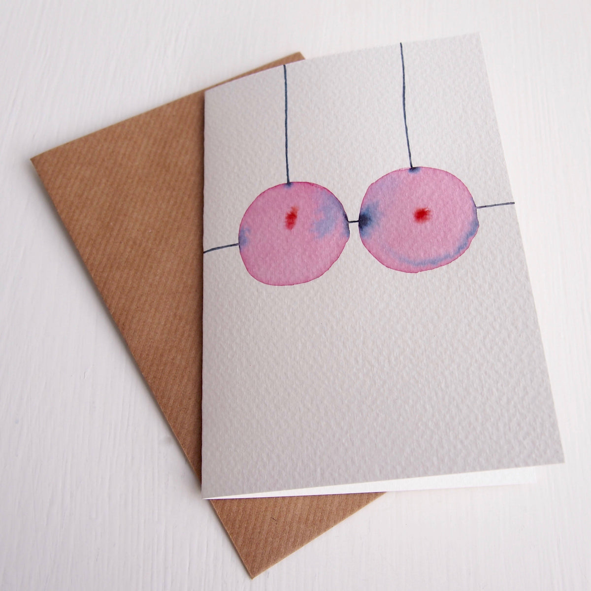 Watercolour new boobs / bra card – Kabinshop